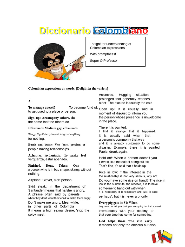 Colombian Expressions Explained | PDF