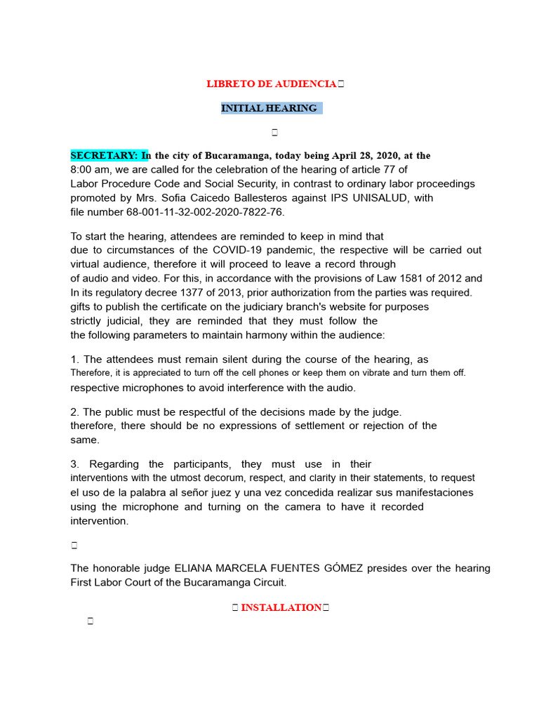 Work Audience Script PDF | PDF