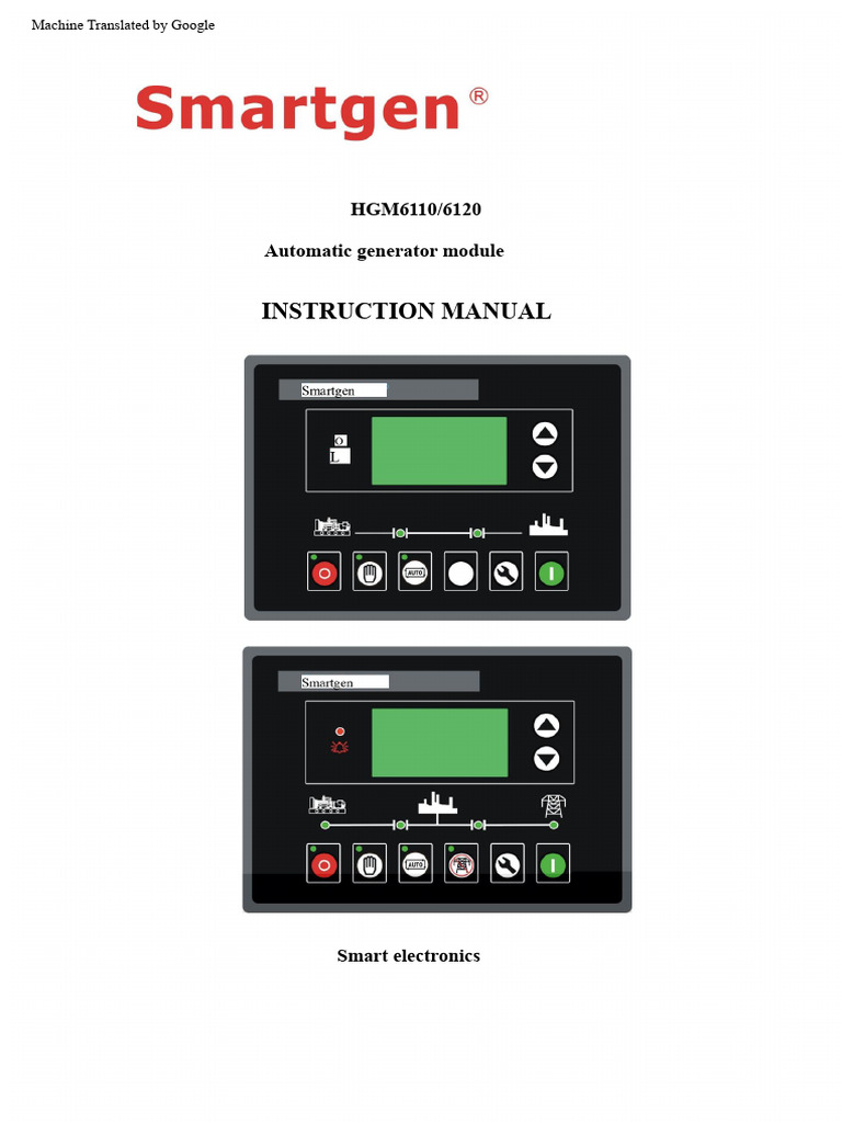 HGM6110/6120 Automatic Start Module Guide | PDF | Electric Generator ...