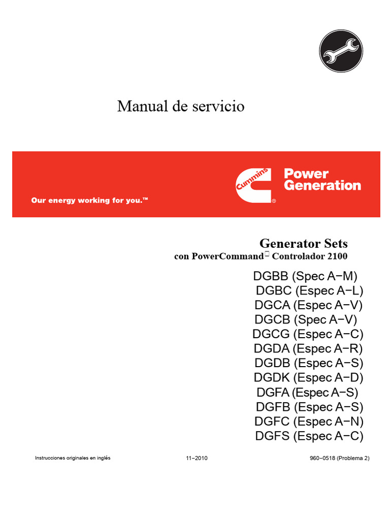 Manual de Servicio Generadores PowerCommand | PDF | Menú (Computación ...