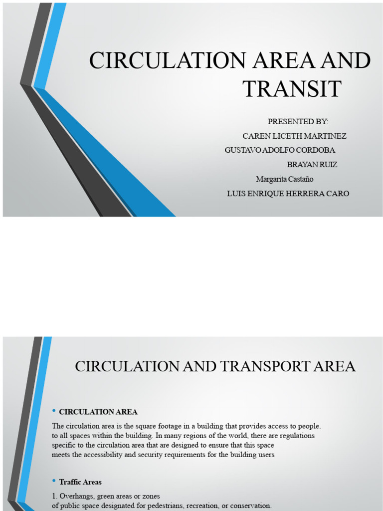 Circulation and Traffic Areas. | PDF | Traffic | Transport