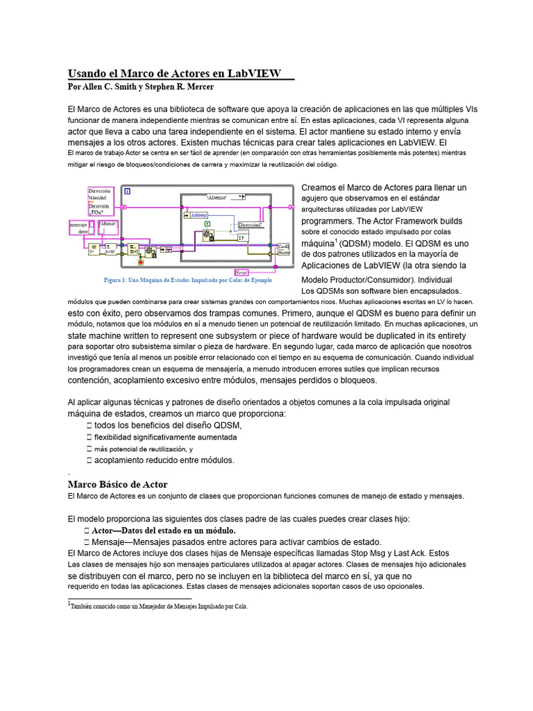 Marco de Actores en LabVIEW: Guía Completa | PDF | Interfaz de usuario ...