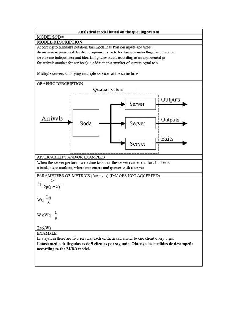 MDS Queue Model | PDF