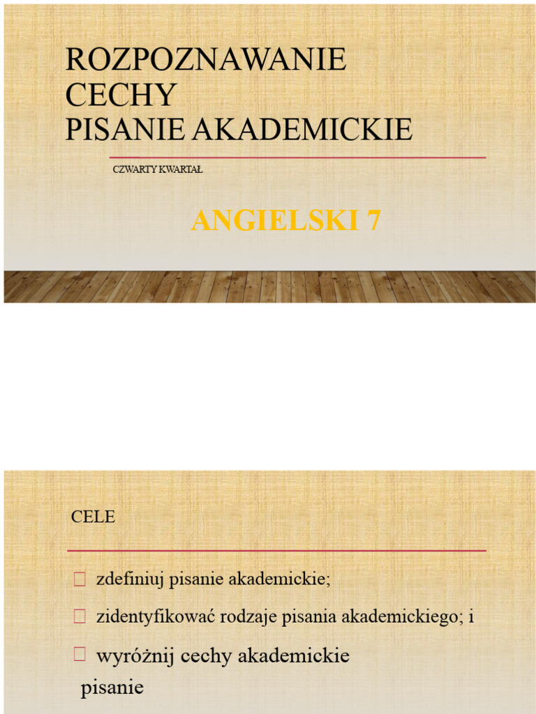 CECHY CHARAKTERYSTYCZNE PISMA AKADEMICKIEGO - Kopia | PDF