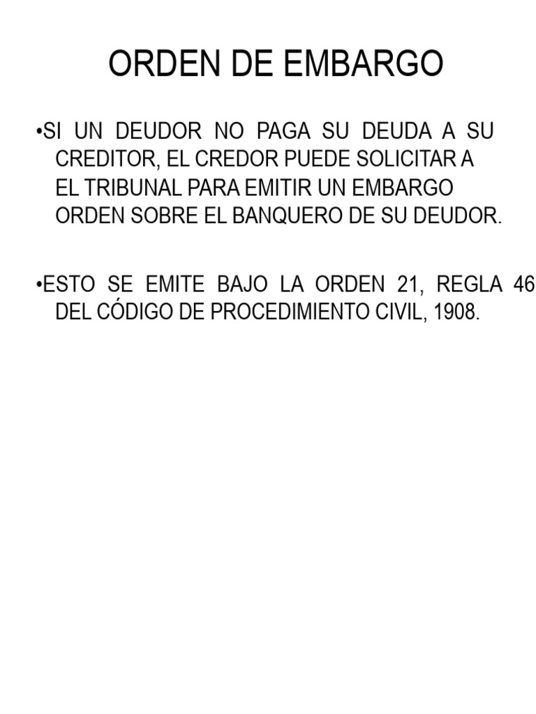 Orden de Embargo de Derecho Bancario 2 | PDF | Bancos | Pagos