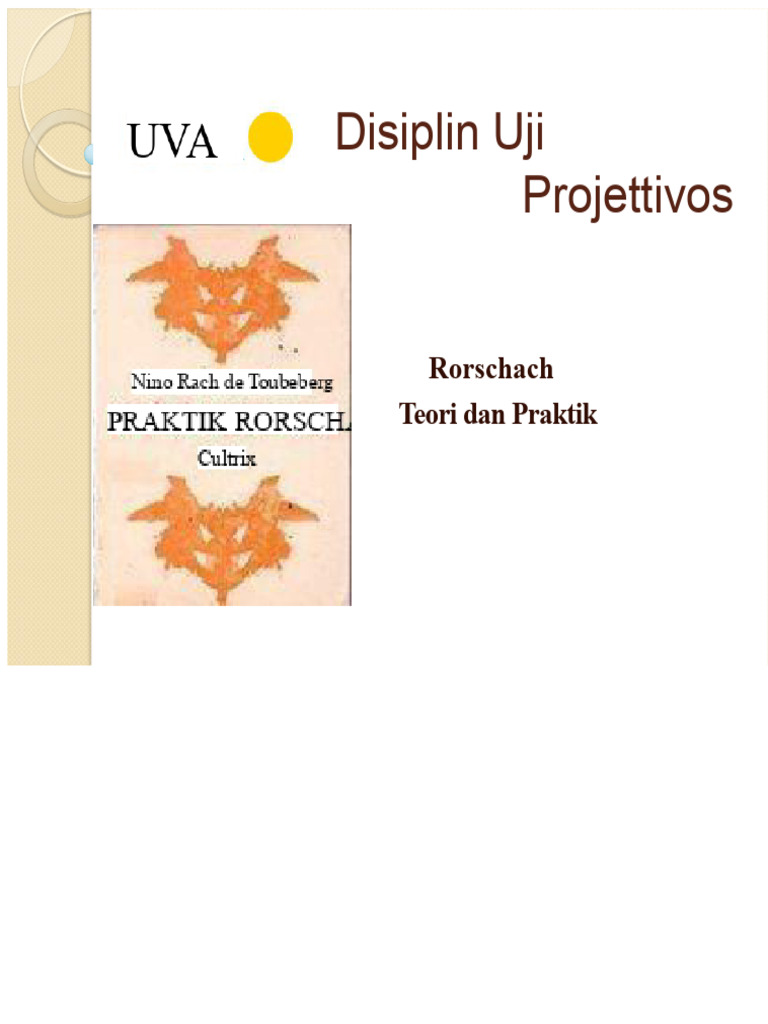 Rorschach_Zulliger_Teori dan Praktik | PDF