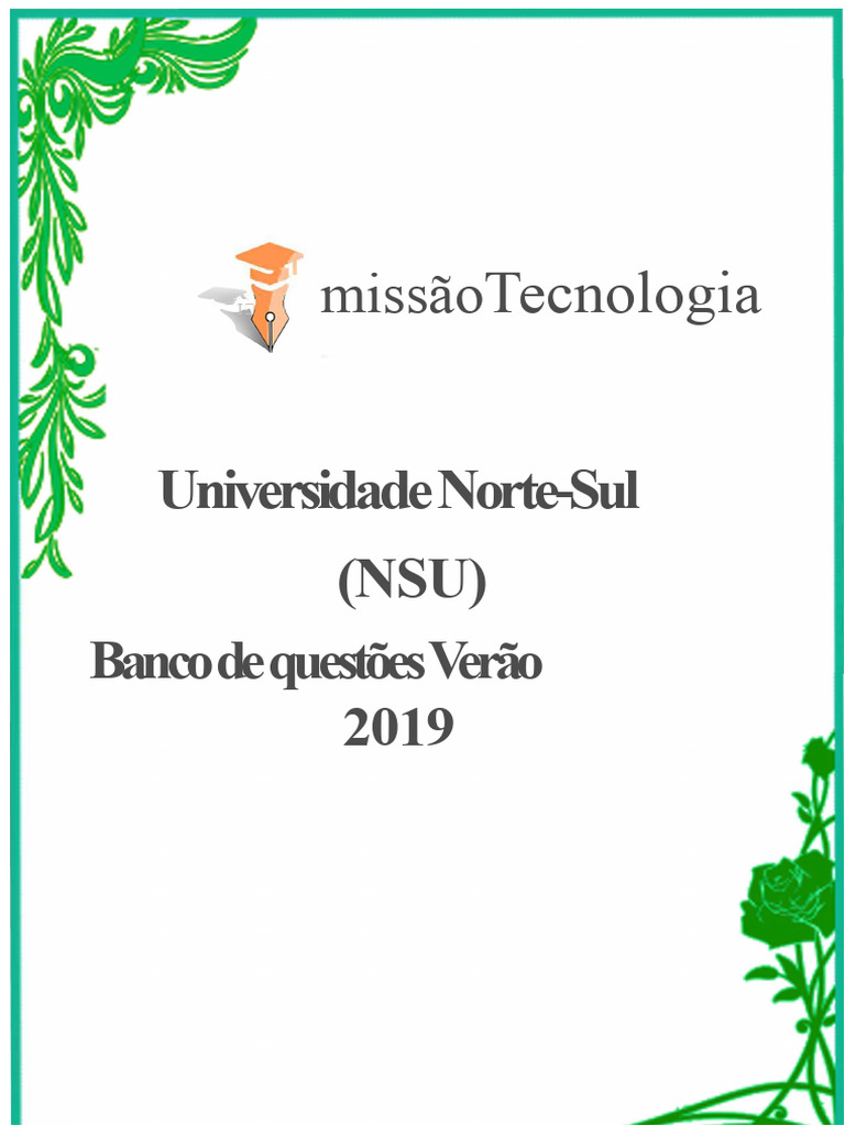 Questões de Admissão NSU 2019 | PDF | Logotipos | Emoções