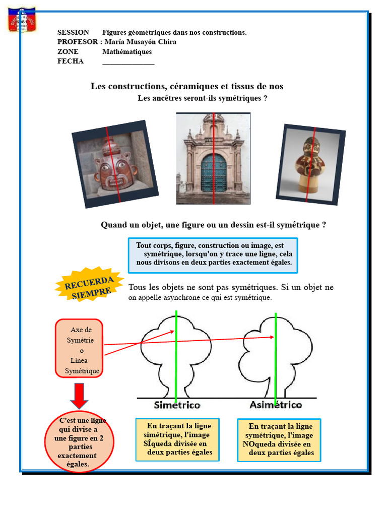 Symétrie dans les figures géométriques | PDF