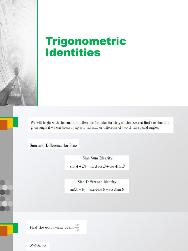 Trigonometric Formulas | PDF