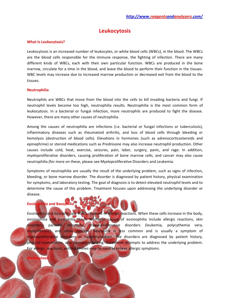 Leukocytosis | Infection | White Blood Cell