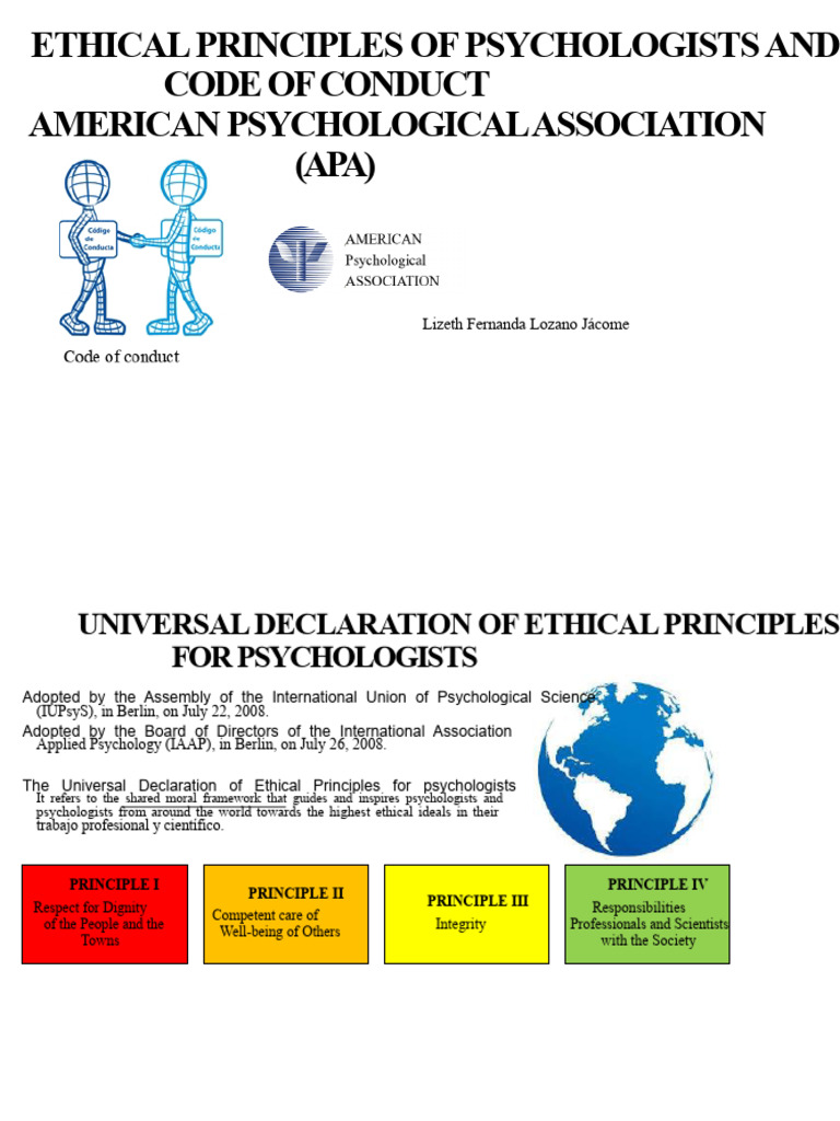 Ethical Principles for Psychologists Guide | PDF | Psychology ...