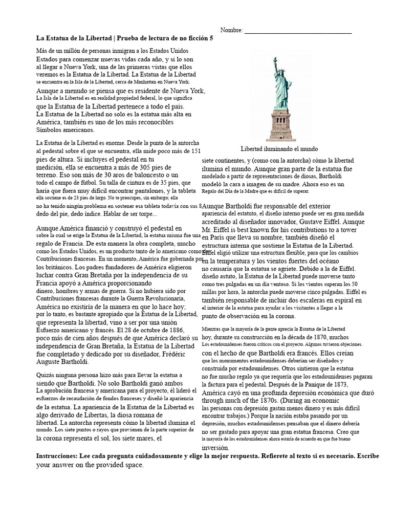 Submarinos - Prueba de Lectura No Ficción 1 - Vista Previa | PDF