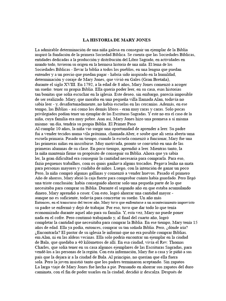 La Inspiradora Historia de Mary Jones | PDF | Biblia