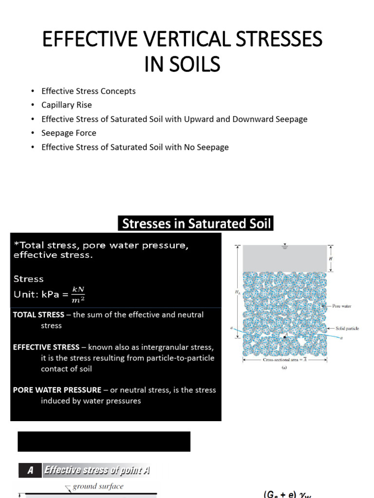 Lect 9. Effective Vertical Stresses in Soil | PDF | Soil Mechanics ...