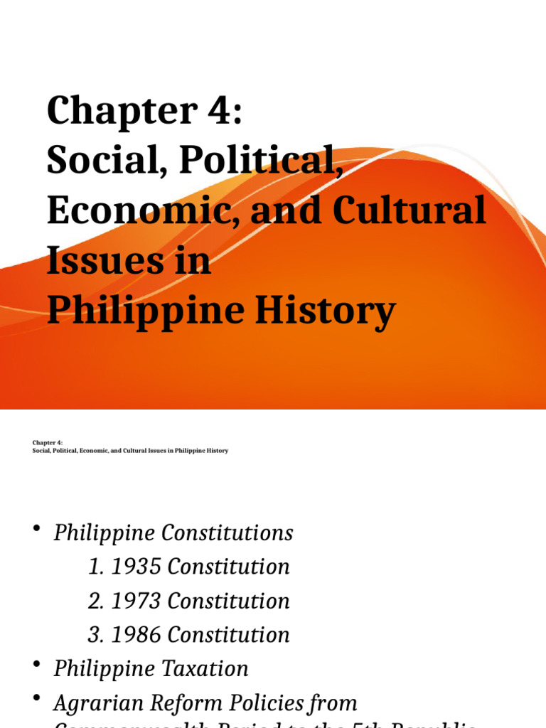 Philippine History: Social and Political Issues | PDF | Political ...