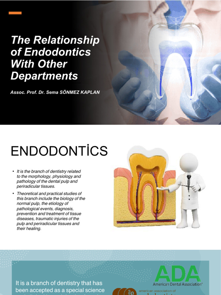 L2 The Relationship of Endodontics With Other Departments | PDF