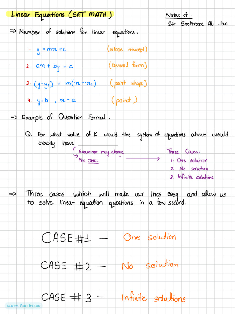 Understanding Linear Equations for SAT | PDF | Equations | Mathematical ...