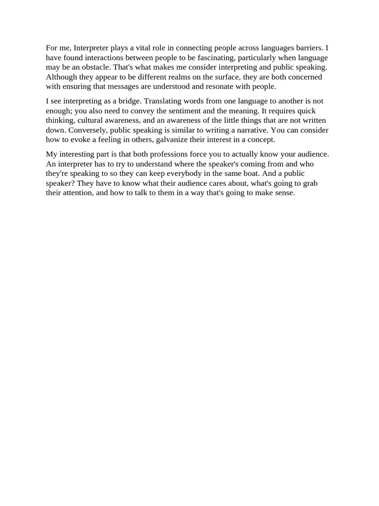 The Role of Interpreting in Communication | PDF