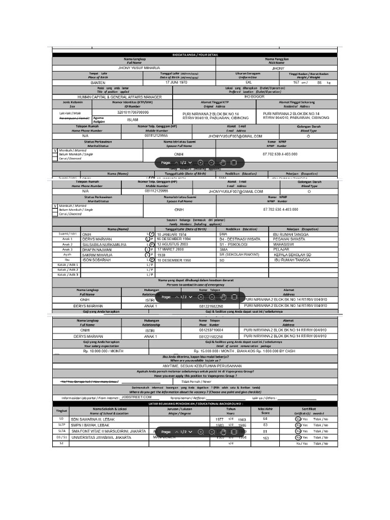 Vapexpress Copy Form | PDF