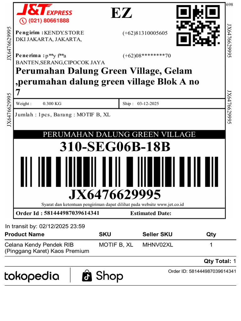 12 03-11-06 38 - Shipping Label+Packing Slip | PDF