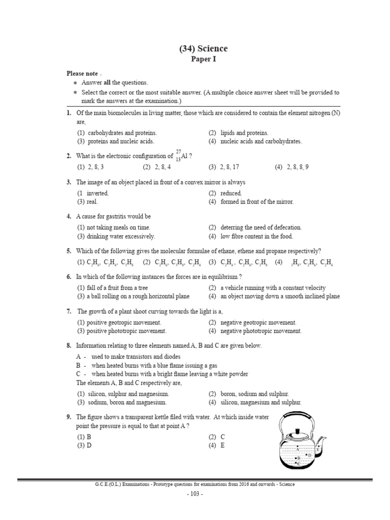 23 Model Paper 1 MOE 25 10 2025 | PDF