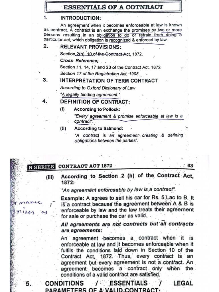 Essentials of a Contract | PDF