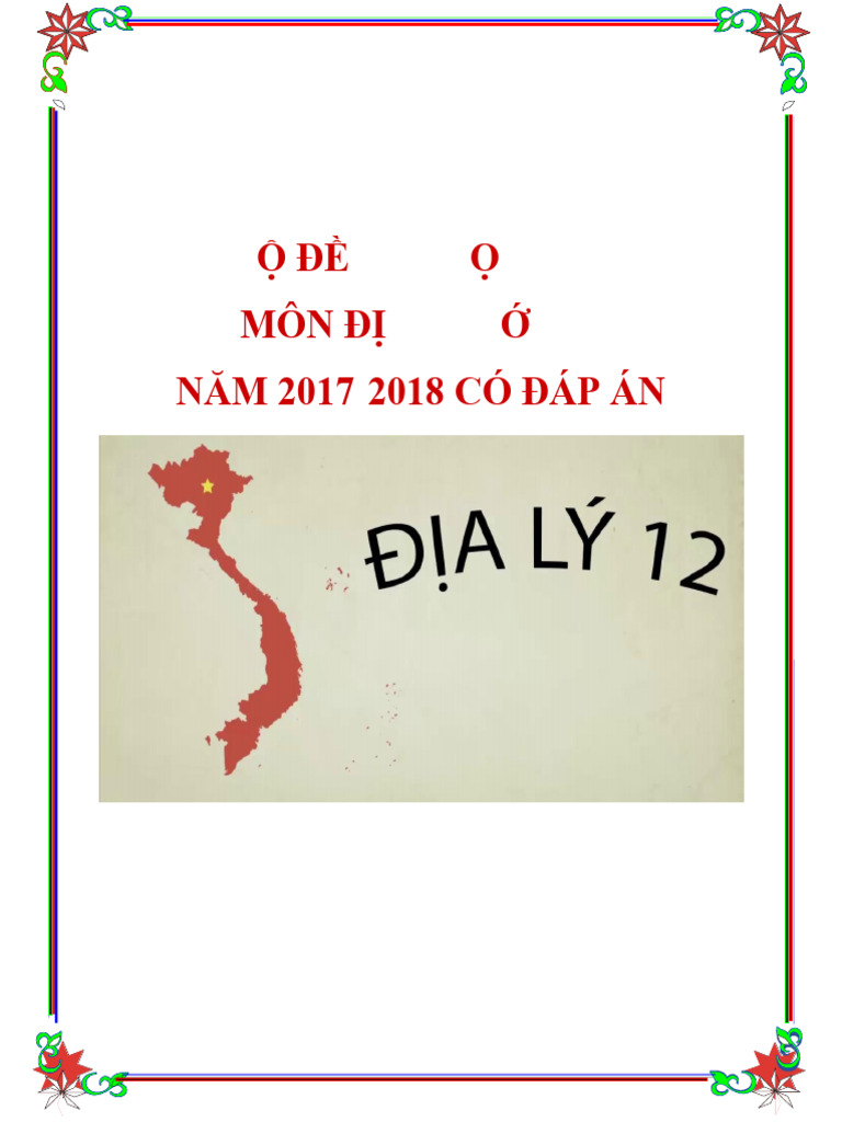 Bo de Thi Hoc Ki 2 Mon Dia Li Lop 12 Nam 2017 2018 Co Dap An 0634 | PDF