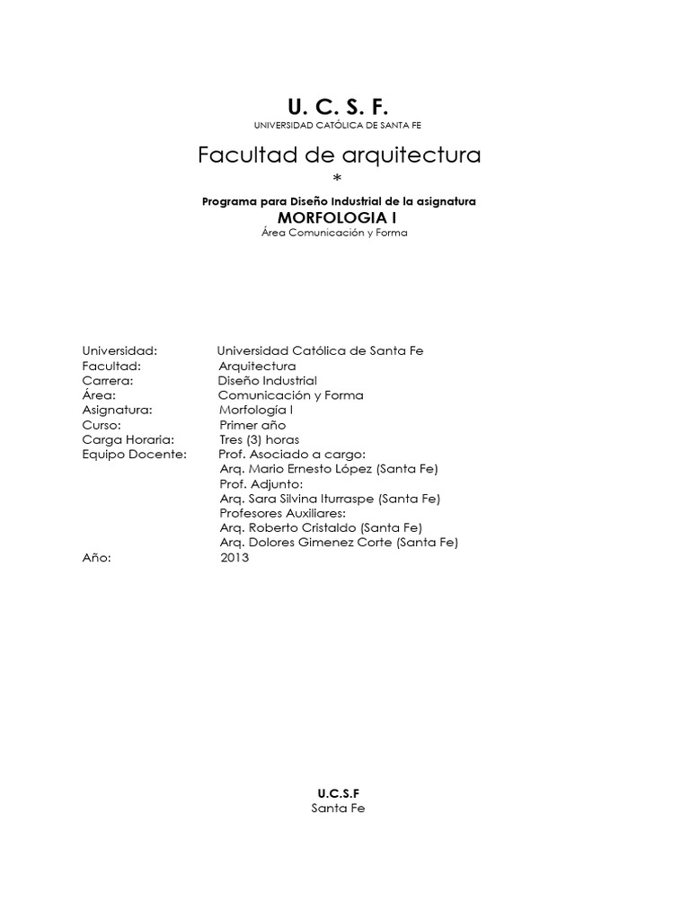 Morfología I: Diseño Industrial UCSF | PDF | Diseño | Imagen