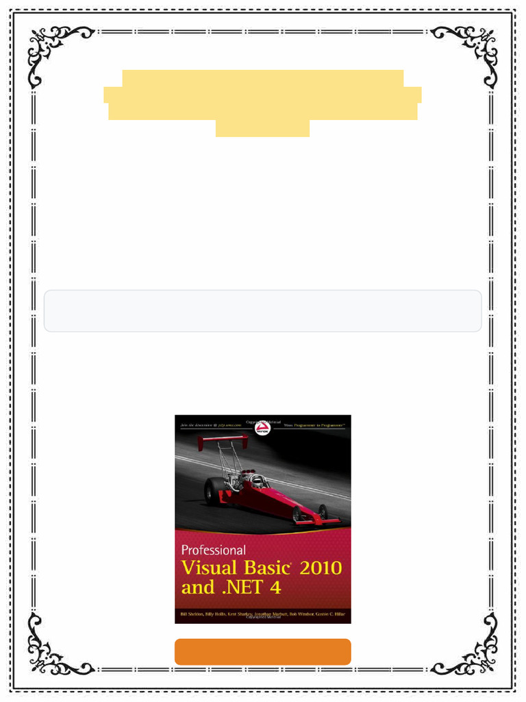 Professional Visual Basic 2010 and NET 4 Wrox Programmer to Programmer 1st Edition Bill Sheldon ...