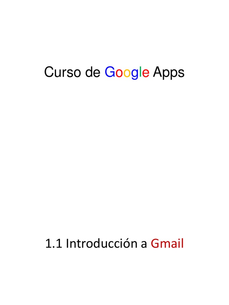 Presentación Del Curso Google Apps y La Visión de Google Sobre El Cloud Computing | PDF | Gmail ...