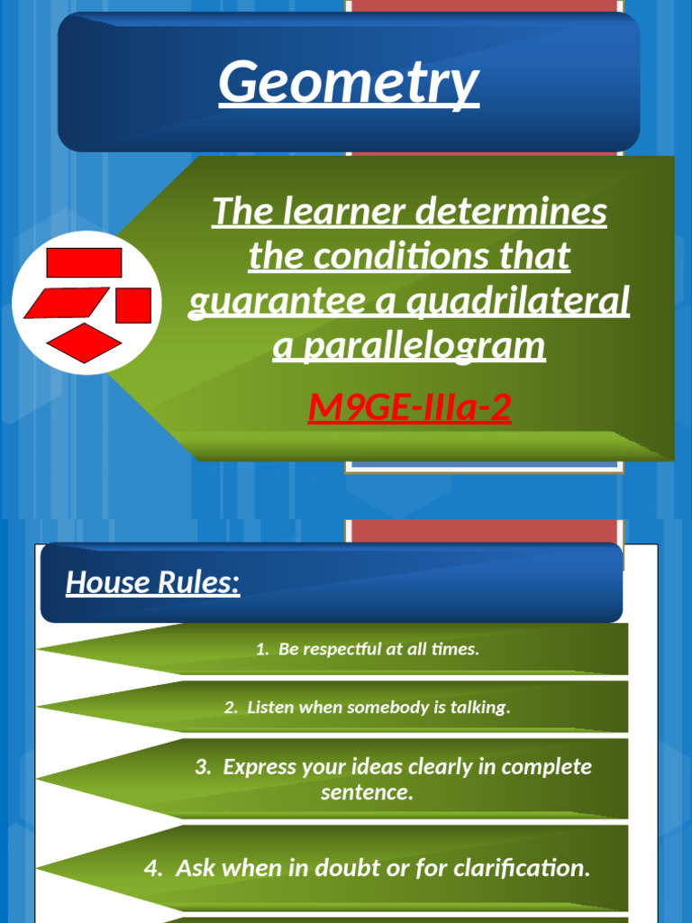 Properties and Conditions of Parallelograms | PDF | Geometry ...