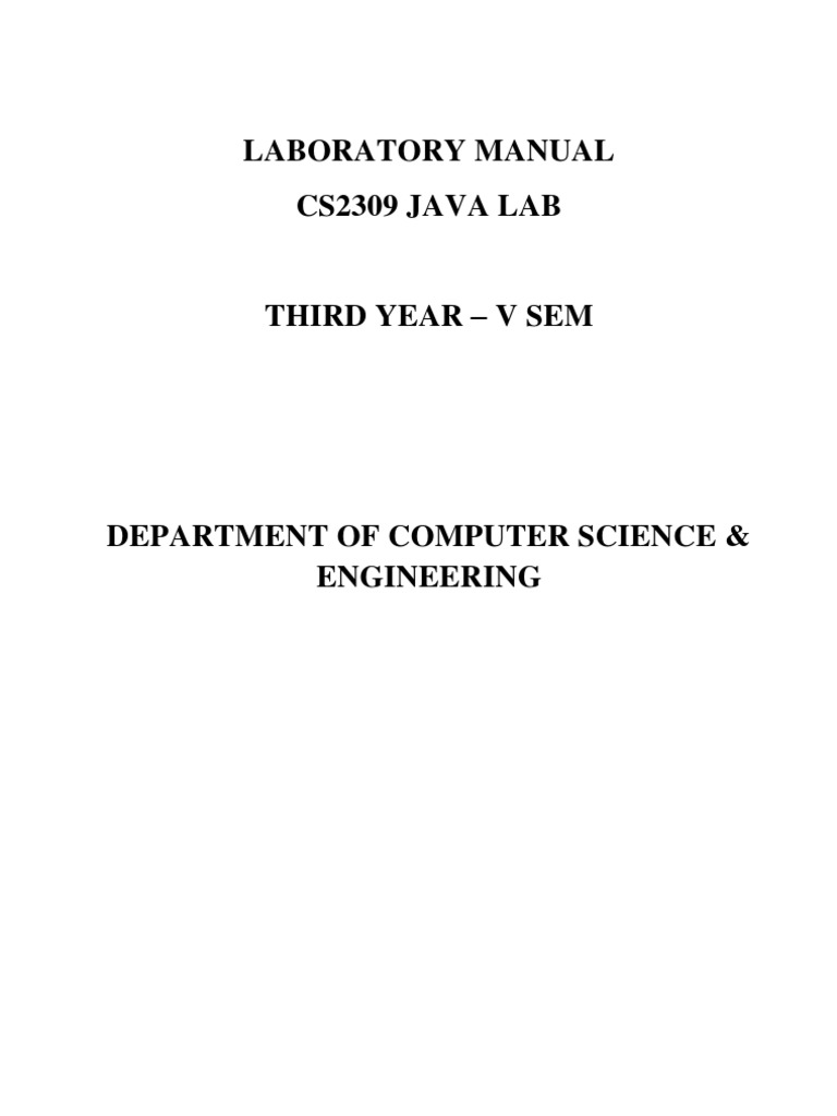 Java Lab Pdf Inheritance Object Oriented Programming Method