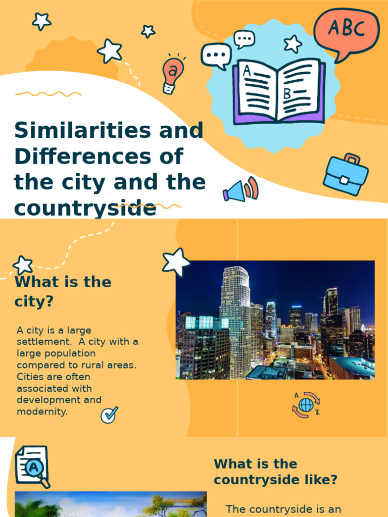 Similarities and Differences of The City and The Countryside | PDF | Cost Of Living | Rural Area