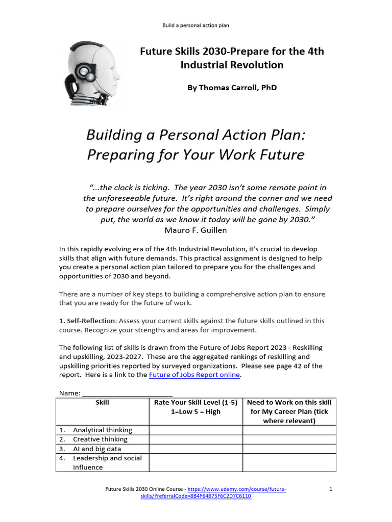 Assignment+5+ +Building+a+Personal+Action+Plan | PDF | Goal ...