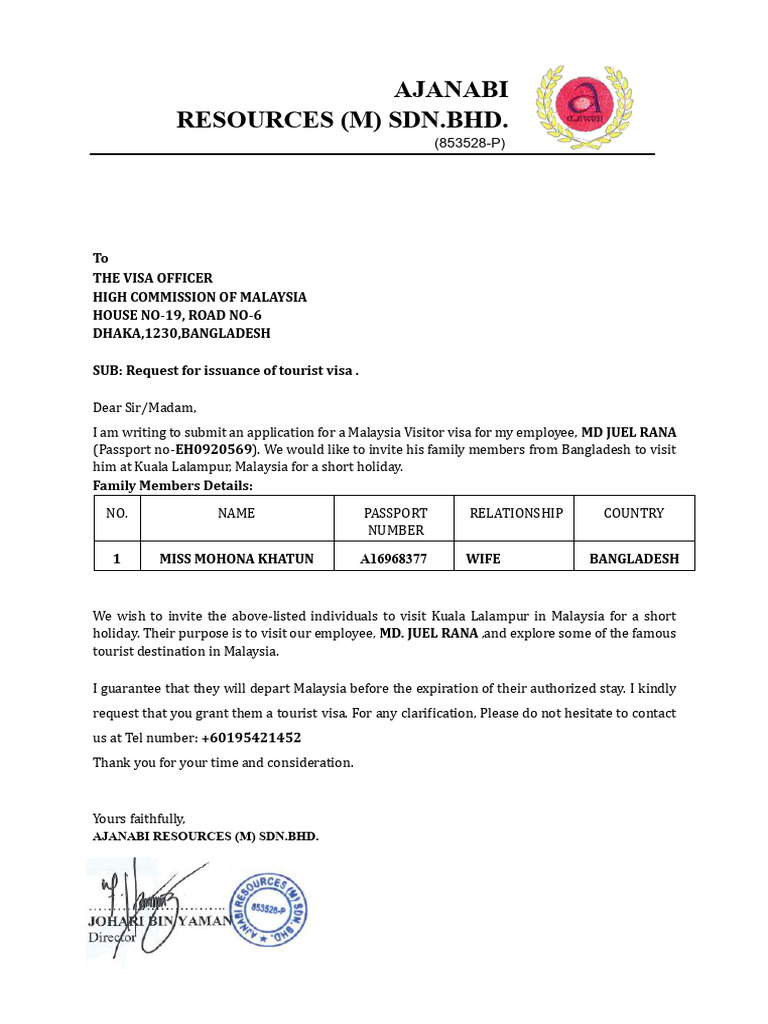 _Invitation Letter Juel Rana | PDF