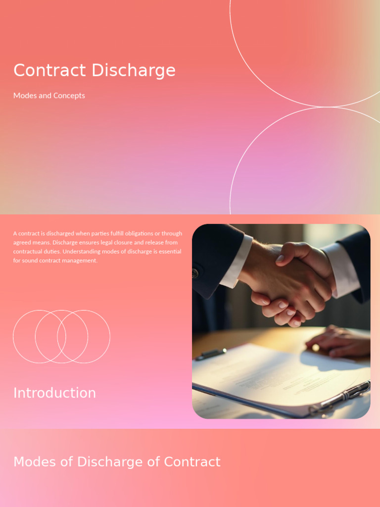 Contract Discharge | PDF | Contract Law | Justice