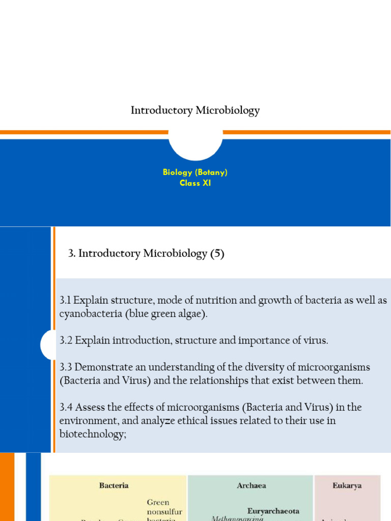 Microbiology: Bacteria and Cyanobacteria Overview | PDF | Bacteria ...