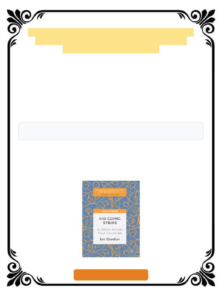 Kid Comic Strips: A Genre Across Four Countries 1st Edition Ian Gordon ...