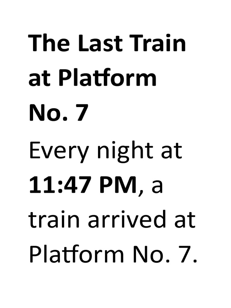 The Last Train at Platform No | PDF
