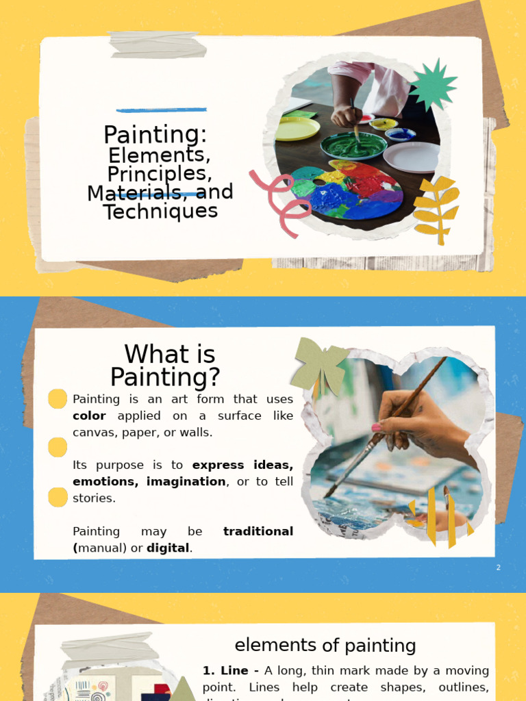 Introduction To Acrylic Painting Education Presentation in Yellow White ...