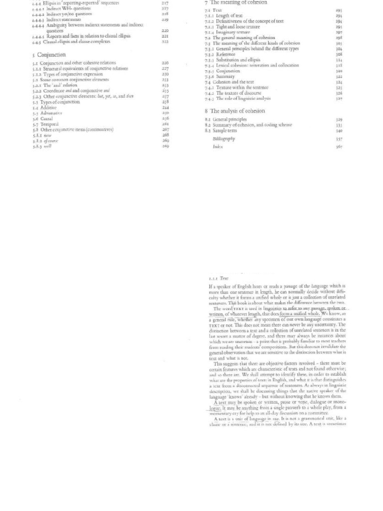 Cohesion in English Halliday and Hasan | PDF