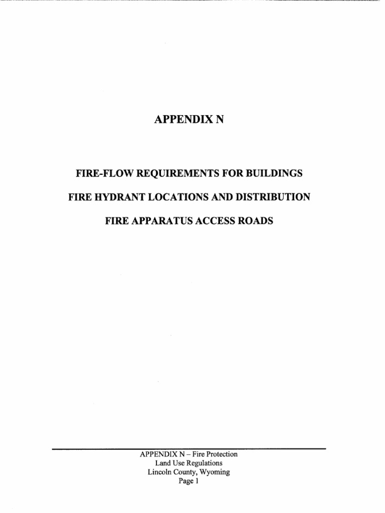 LUR APPENDIX N - Fire Protection, Land Use Regulations | PDF