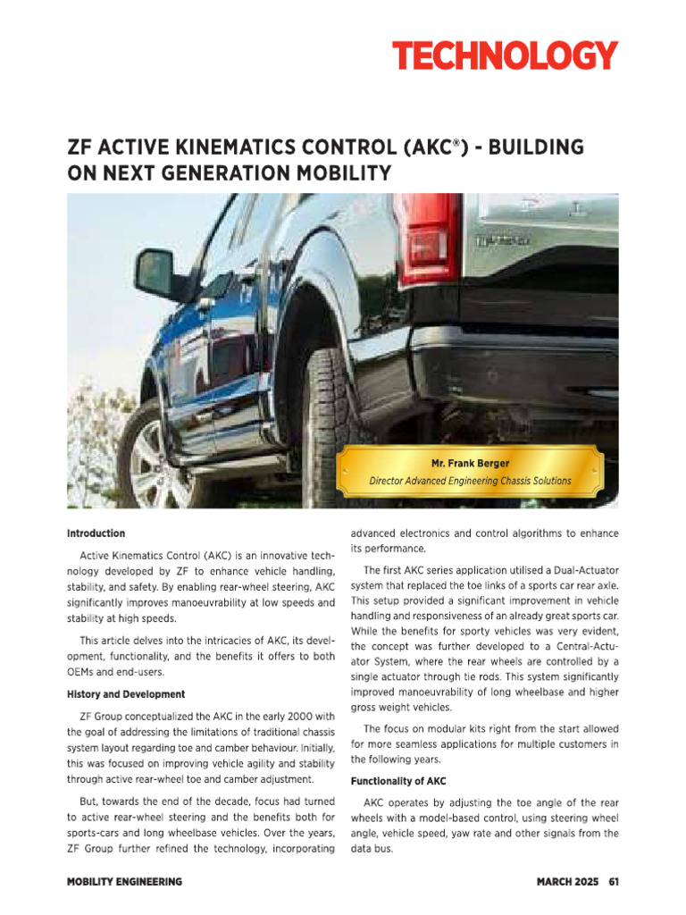 ZF Active Kinematic Control | PDF