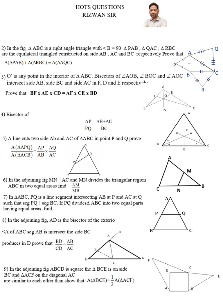 Hots Questions Geometry Rizwan Sir | PDF | Elementary Mathematics ...