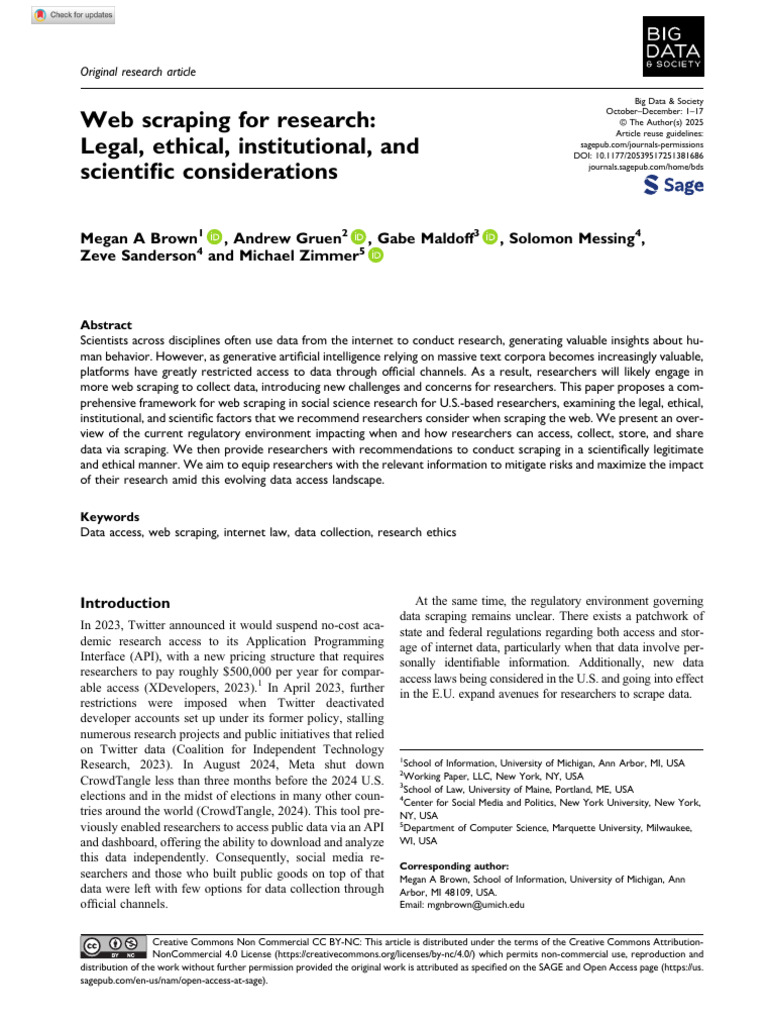 Web Scraping in Social Science Research | PDF | Institutional Review ...