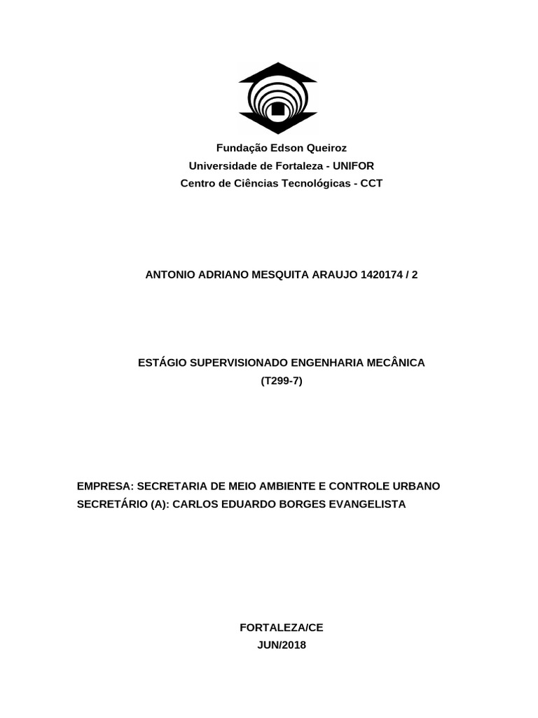 Estágio em Gestão Ambiental na SEMAM | PDF | Gestão de recursos ...
