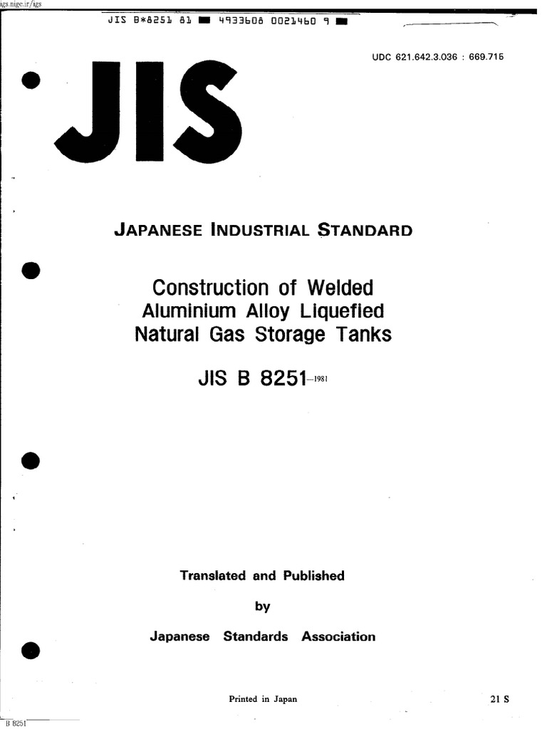 Jis B8251 | PDF
