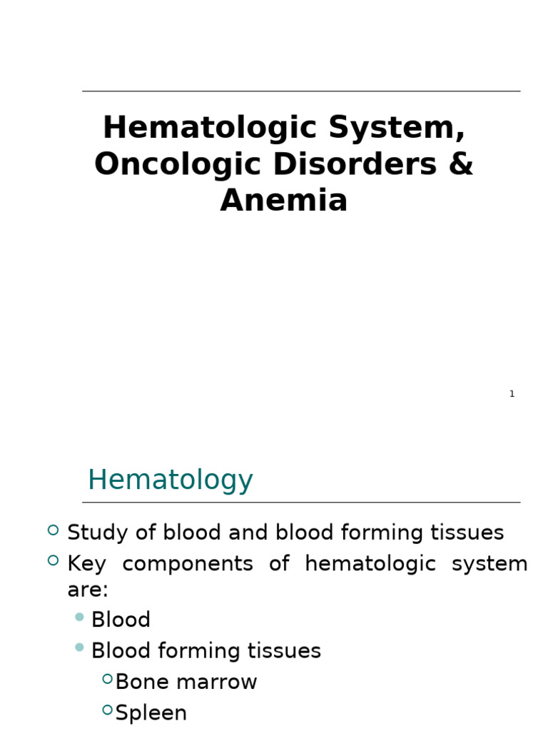 Hematological Disorders | PDF | Leukemia | Anemia
