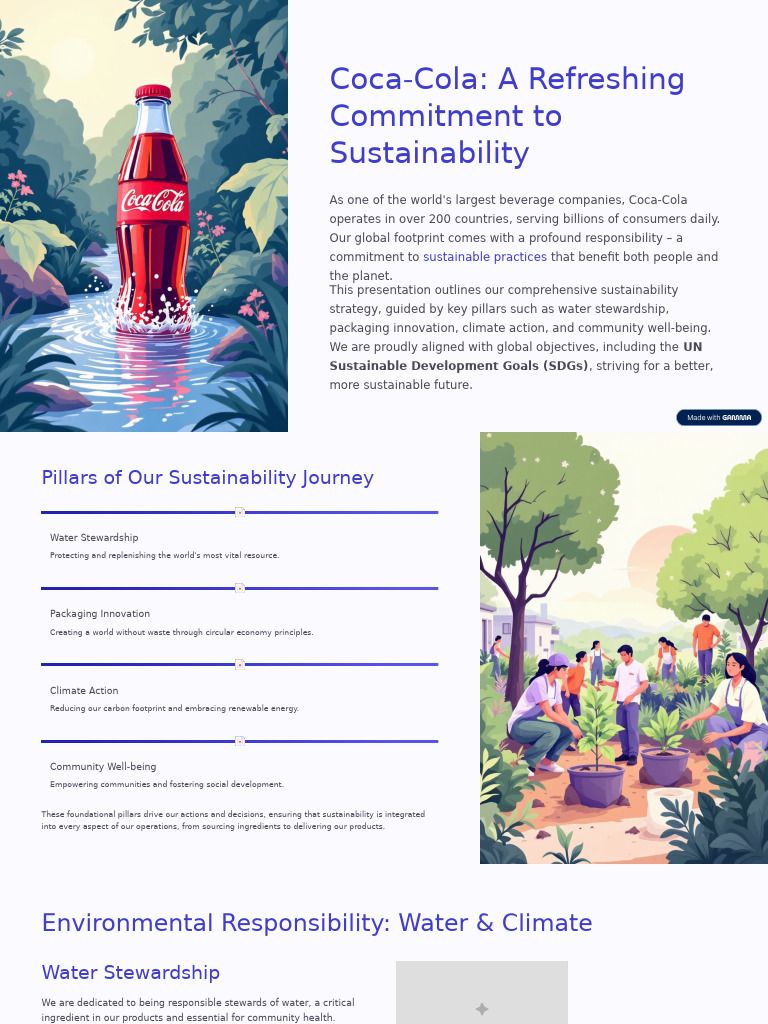 Coca Cola a Refreshing Commitment to Sustainability | PDF ...