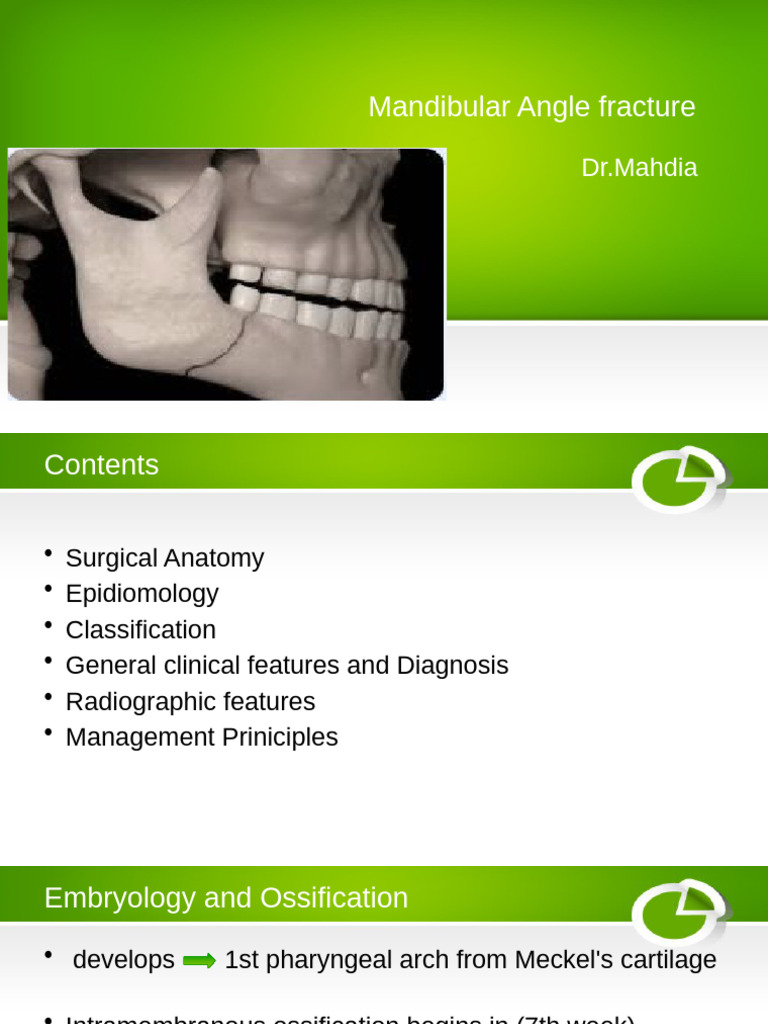 Mandibular Angle Fracture Overview | PDF | Human Anatomy | Medical ...